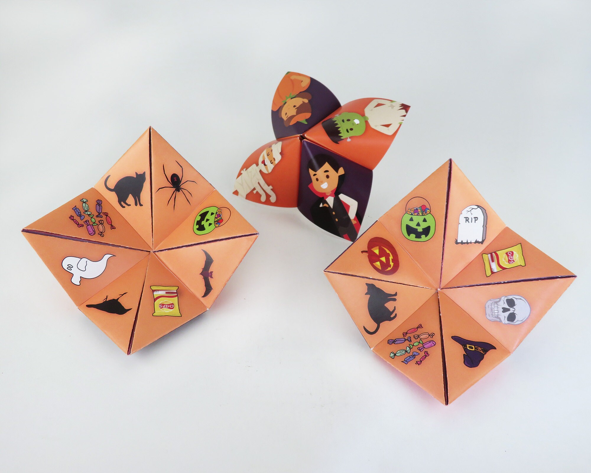 HALLOWEEN ORIGAMI Cootie Catcher Paper Fortune Teller - Etsy