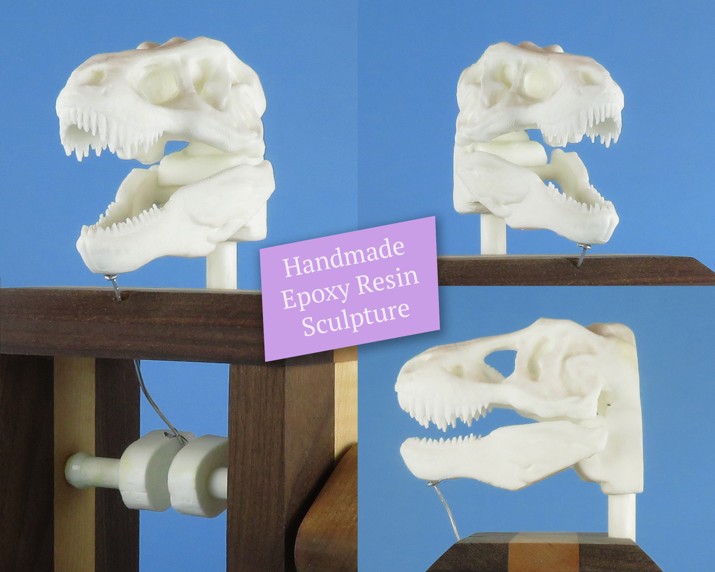 T-REX MOVING SCULPTURE, Tyrannosaurus Rex Skull, Moving Art Automata ...
