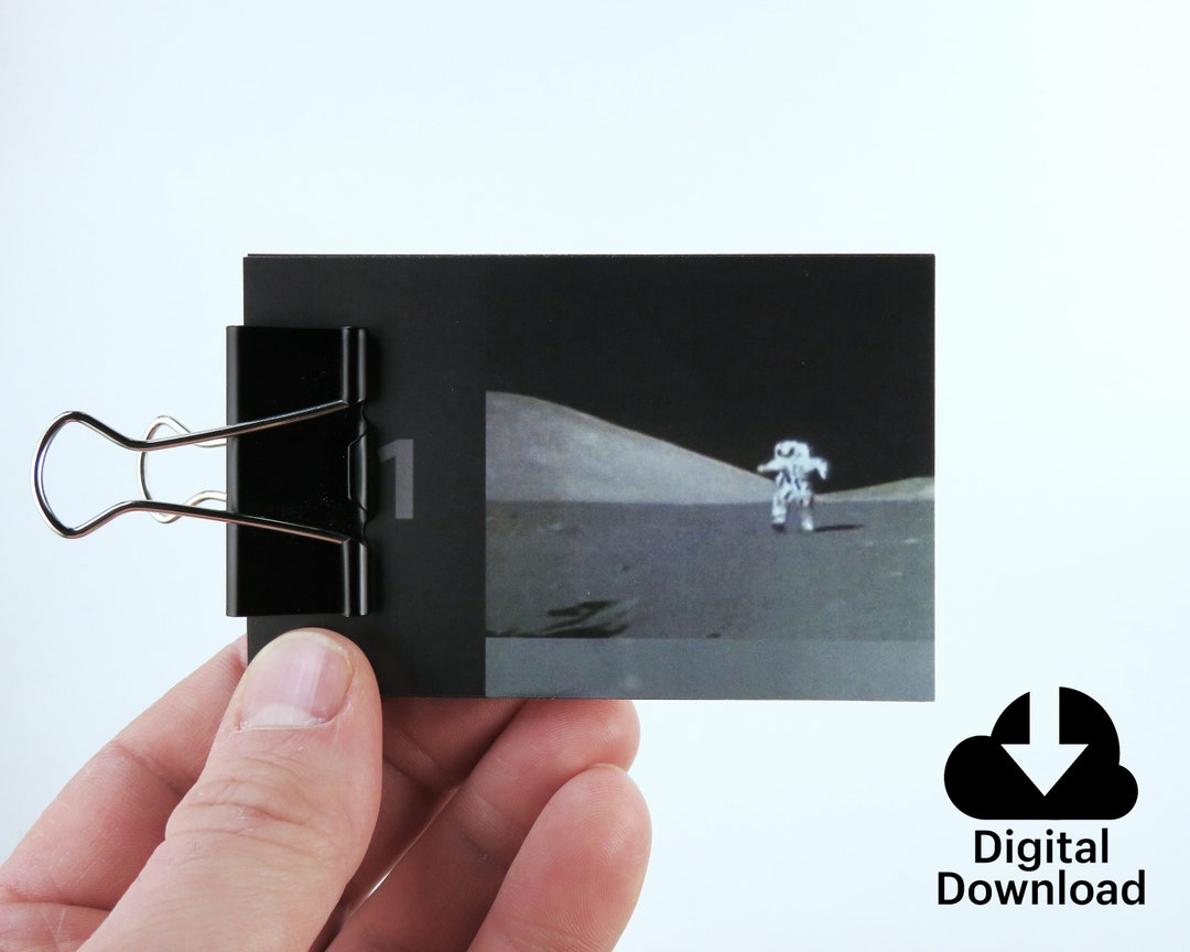 ASTRONAUT Flipbook DIY Flip Book Animation Printable Party - Etsy