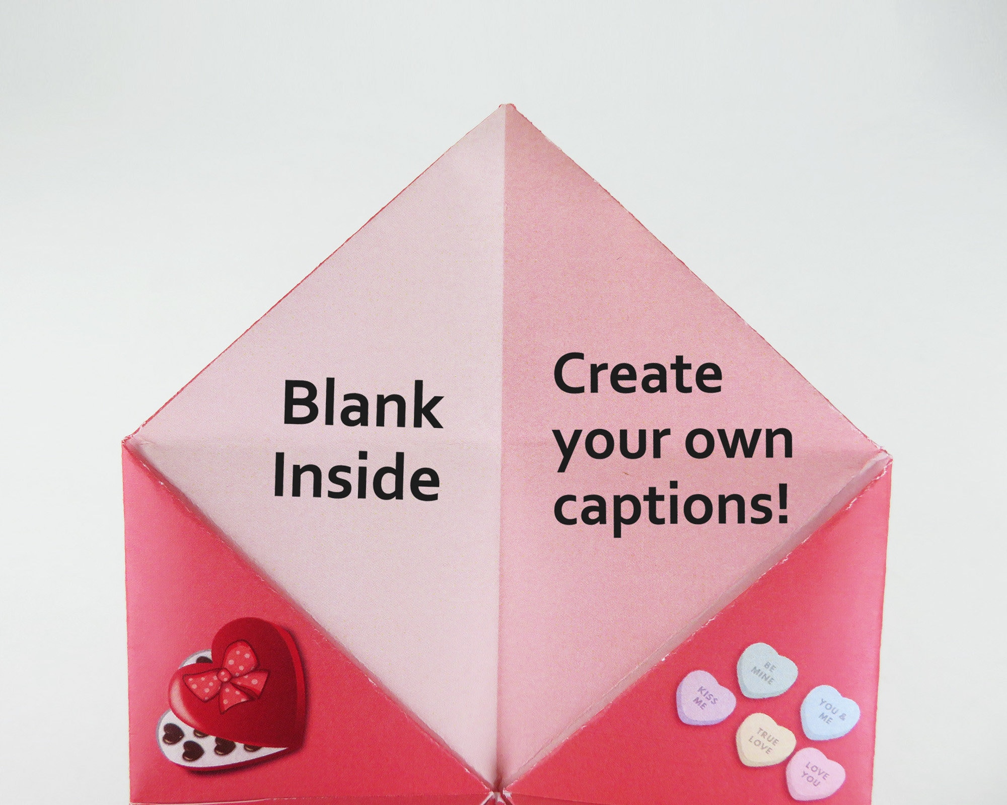 VALENTINES ORIGAMI, Cootie Catcher, Paper Fortune Teller, Origami Art ...
