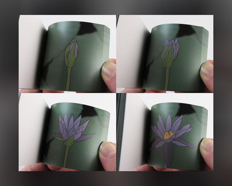 FLOWER Flipbook, DIY Flip Book, Animation, Printable Party Favors ...