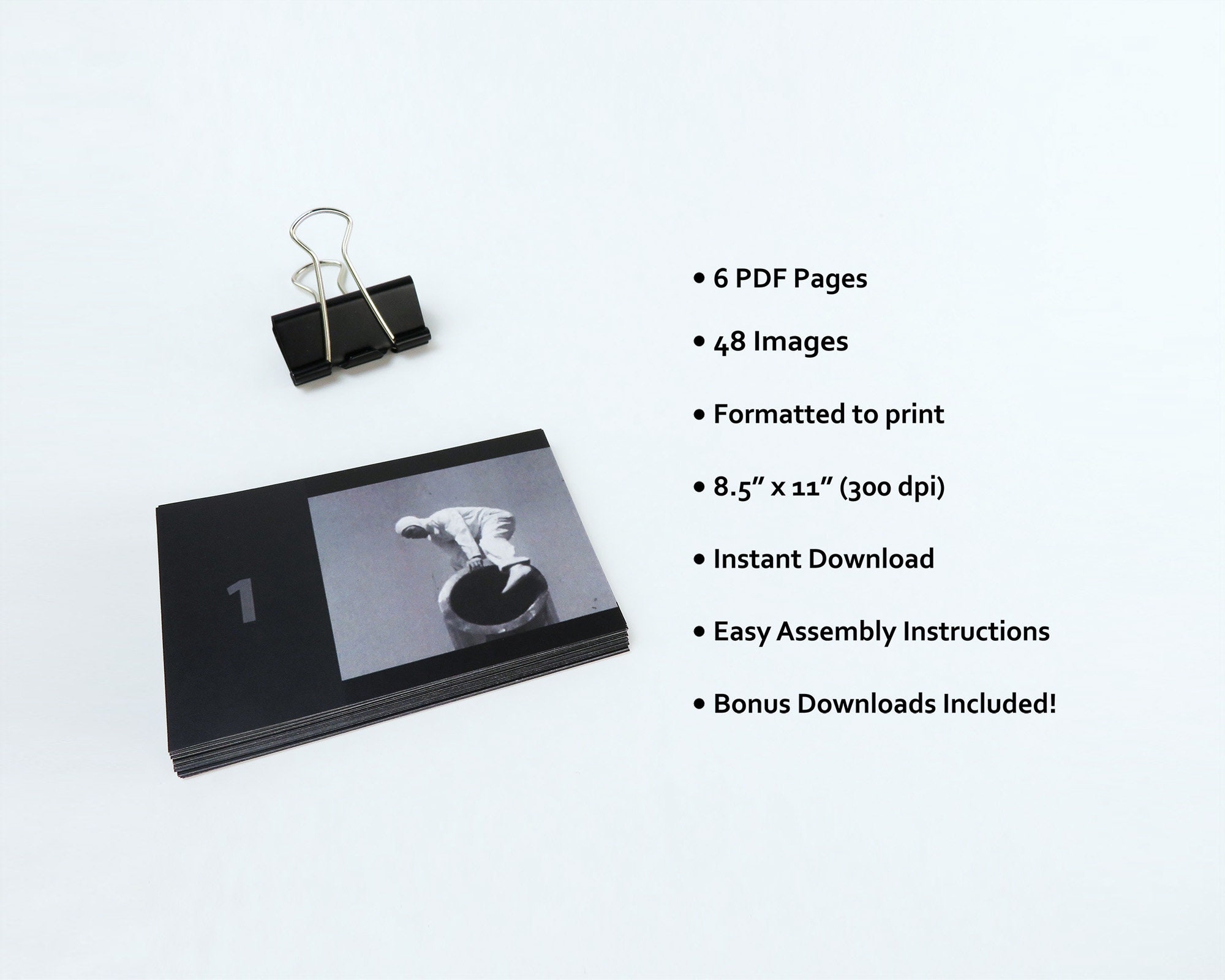 HUMAN CANNONBALL Flipbook, Animation, Printable Party Favors, Instant ...