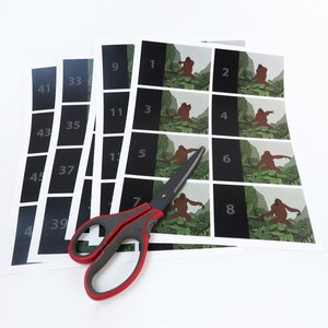 GORILLA Flipbook, DIY Flip Book, Animation, Printable Party Favors ...
