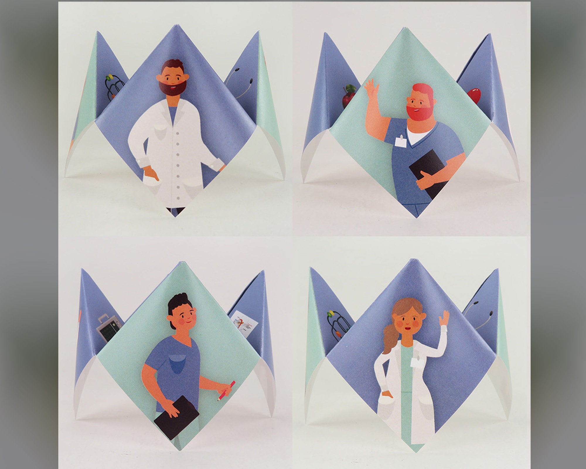 DOCTOR ORIGAMI, Cootie Catcher, Paper Fortune Teller, Printable Kid ...