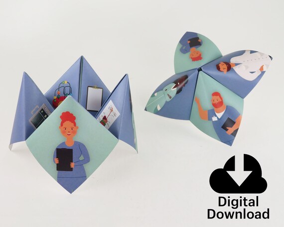 DOCTOR ORIGAMI Cootie Catcher Paper Fortune Teller - Etsy