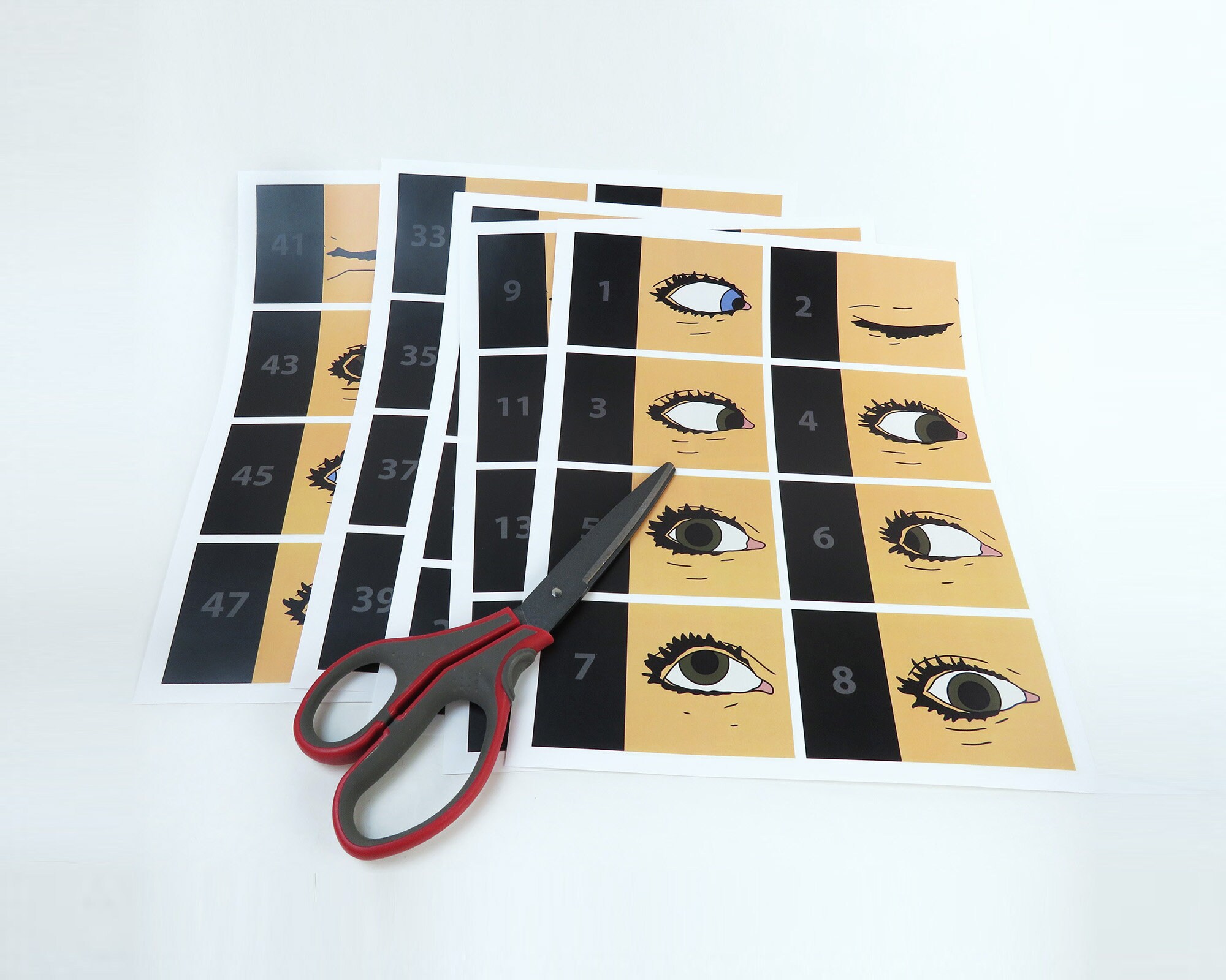 EYEBALL Flipbook, DIY Flip Book, Animation, Printable Party Favors ...