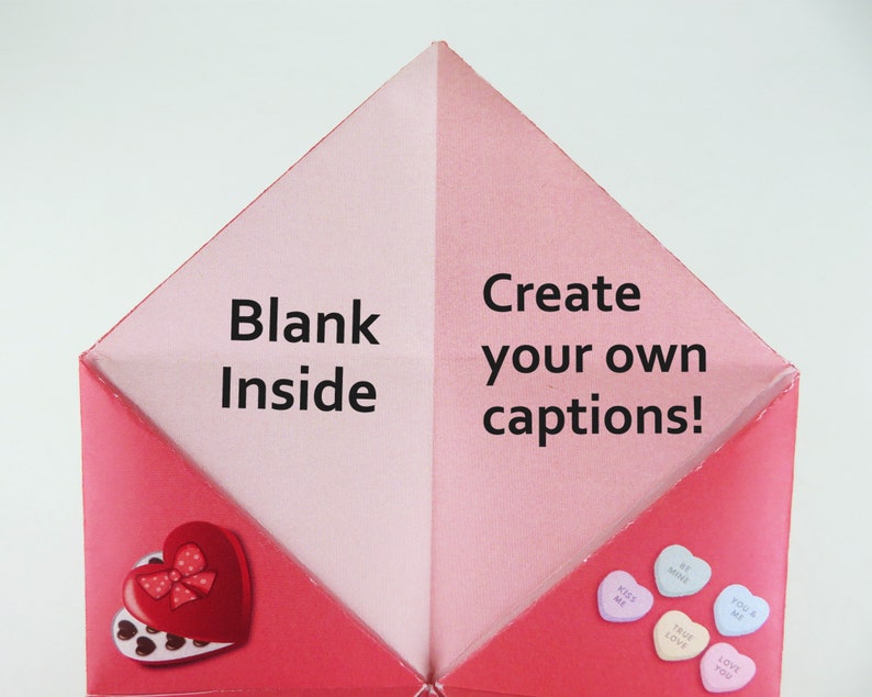 VALENTINES ORIGAMI Cootie Catcher Paper Fortune Teller - Etsy
