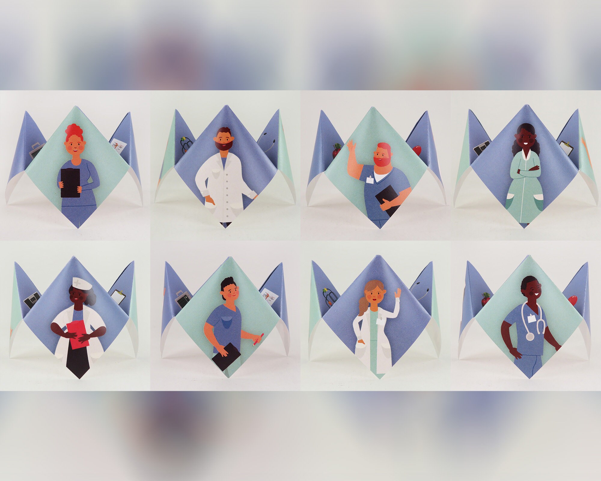 DOCTOR ORIGAMI Cootie Catcher Paper Fortune Teller - Etsy