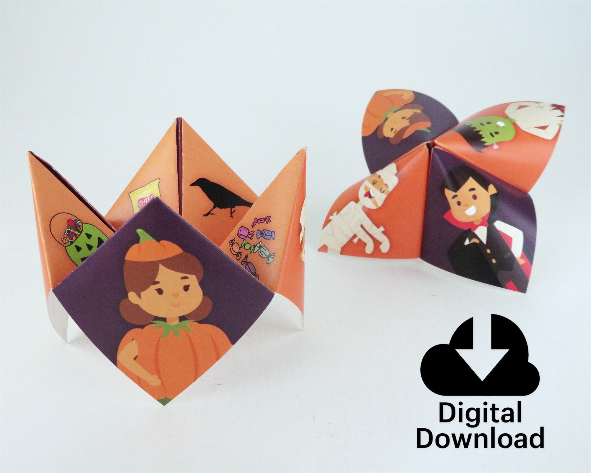 HALLOWEEN ORIGAMI Cootie Catcher Paper Fortune Teller - Etsy
