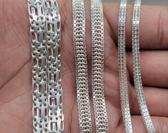 Real Silver Anklets - Etsy
