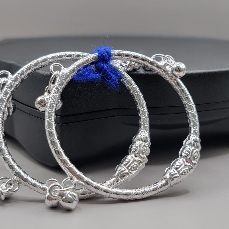 Baby Silver Bangle - Etsy