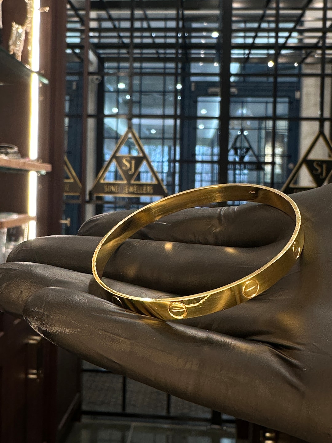 22k Solid Gold Bangle 22 Grams Love Bangle Screw Design Bangles - Etsy