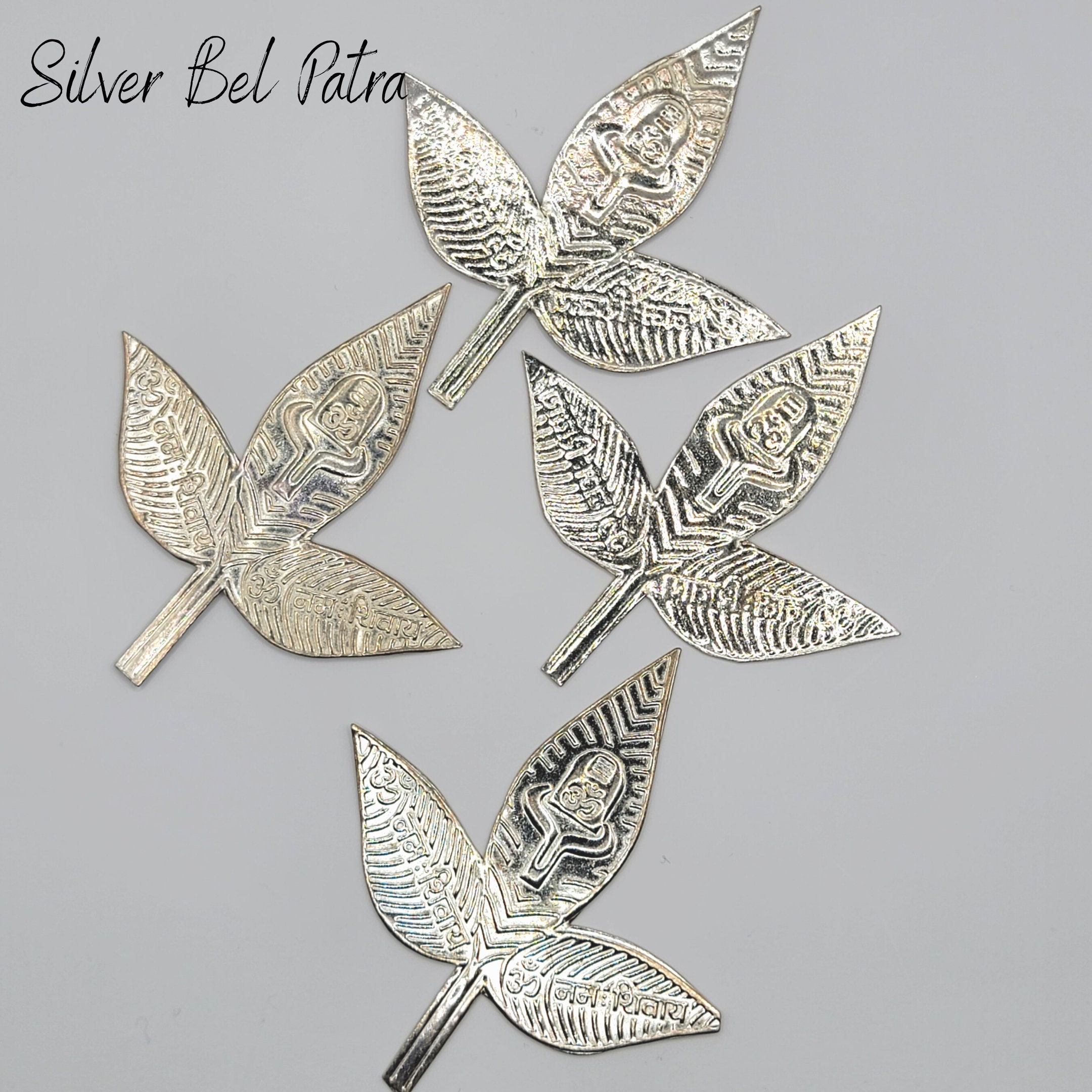 Lord Shiva Bel Patra Handmade of Solid Silver Bel Patra Astrology Hindu ...