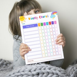 Editable Weekly Kids Chore Chart | PDF & PNG | Canva Link | Kids Daily ...
