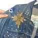 Vintage Freego Womens Denim Jacket Blue Size Medium Embellished Button ...