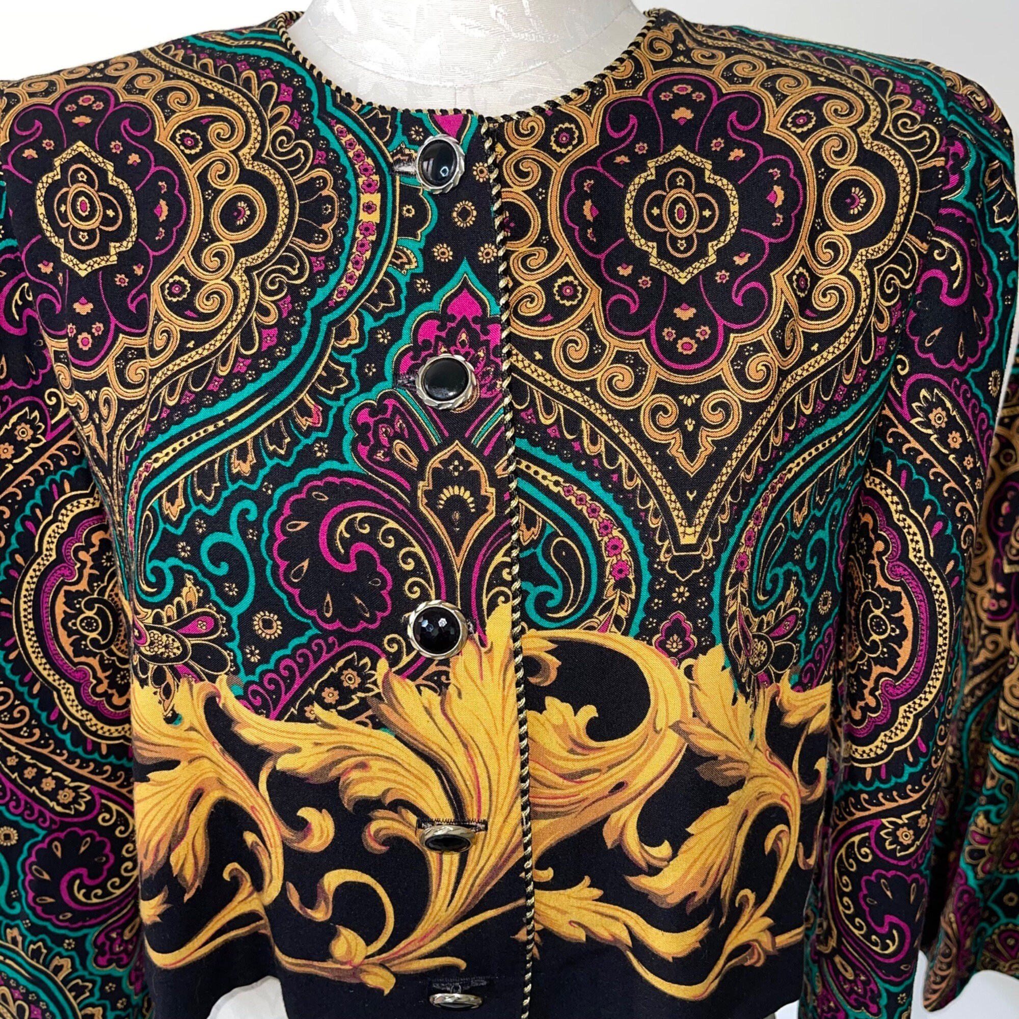 Jessica Howard Vintage Puff Sleeves Jacket Palazzo Pant Set Size 8 ...