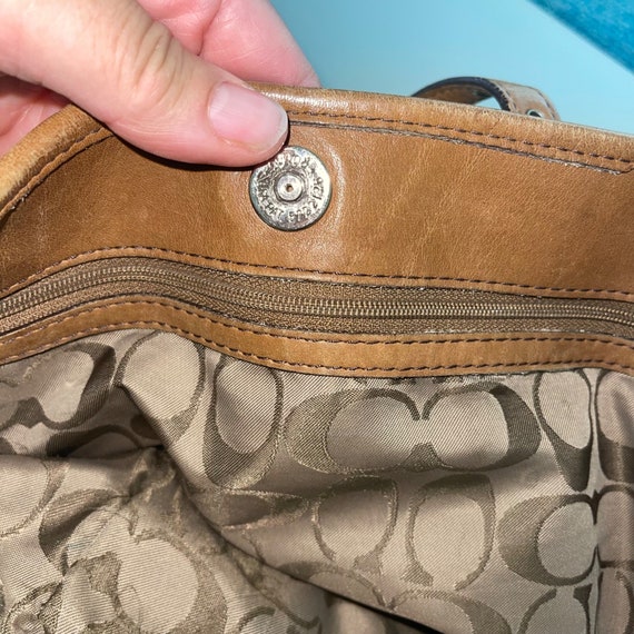 Coach Vintage Tote Shoulder Bag Brown Leather Pockets… - Gem