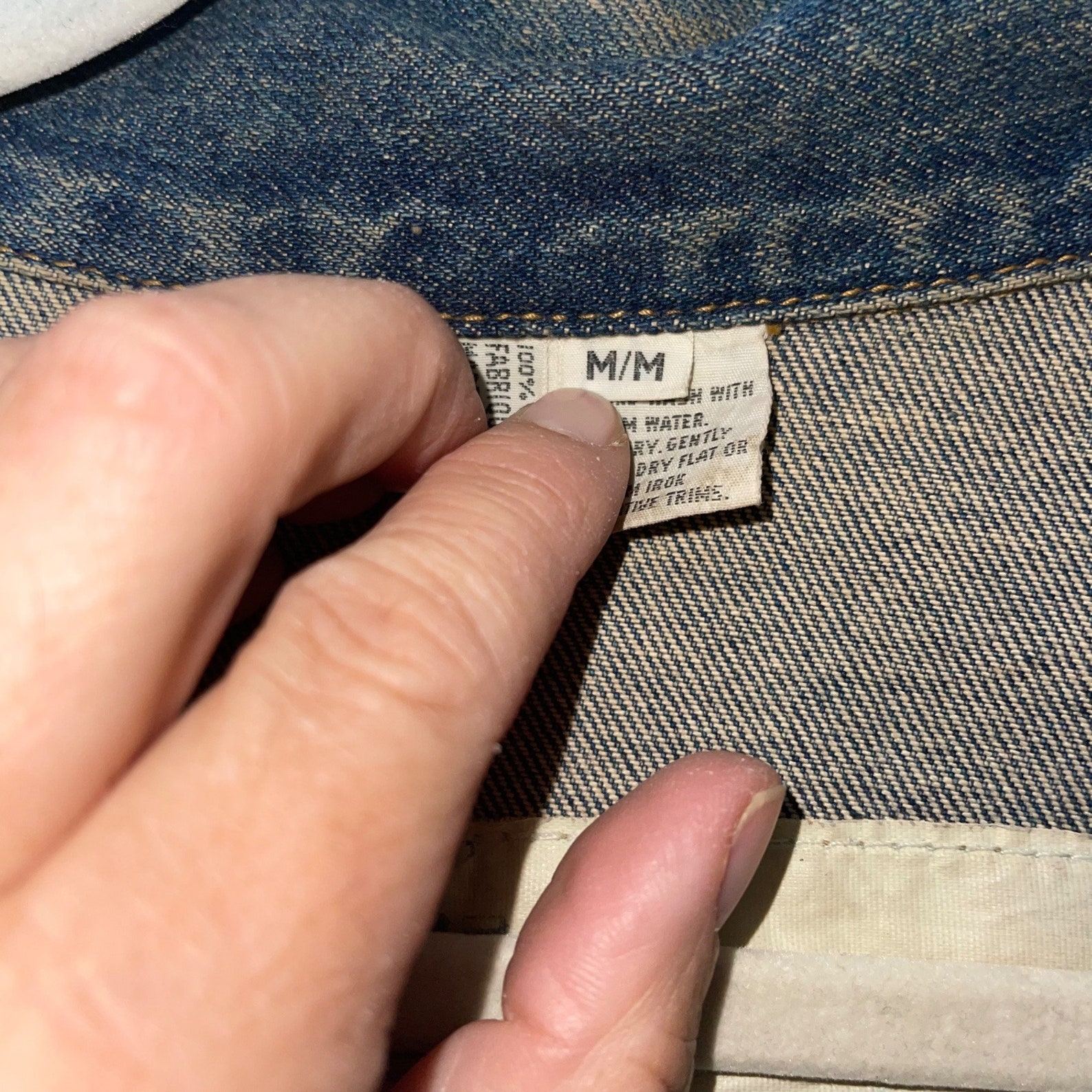 Vintage Freego Womens Denim Jacket Blue Size Medium Embellished Button ...