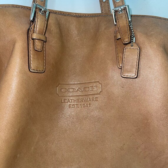 Coach Vintage Tote Shoulder Bag Brown Leather Pockets… - Gem