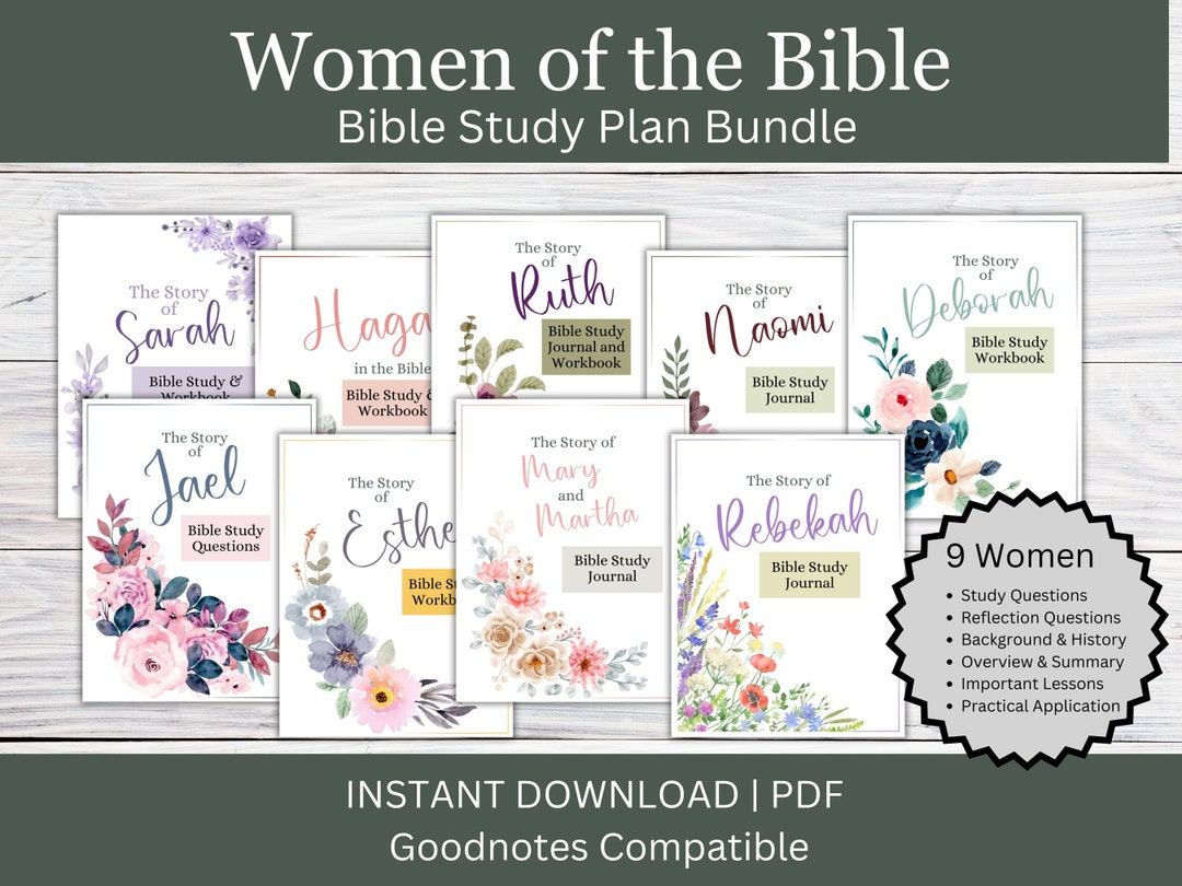 Bible Study Journal |women of the Bible Study Bundle | Character Study ...
