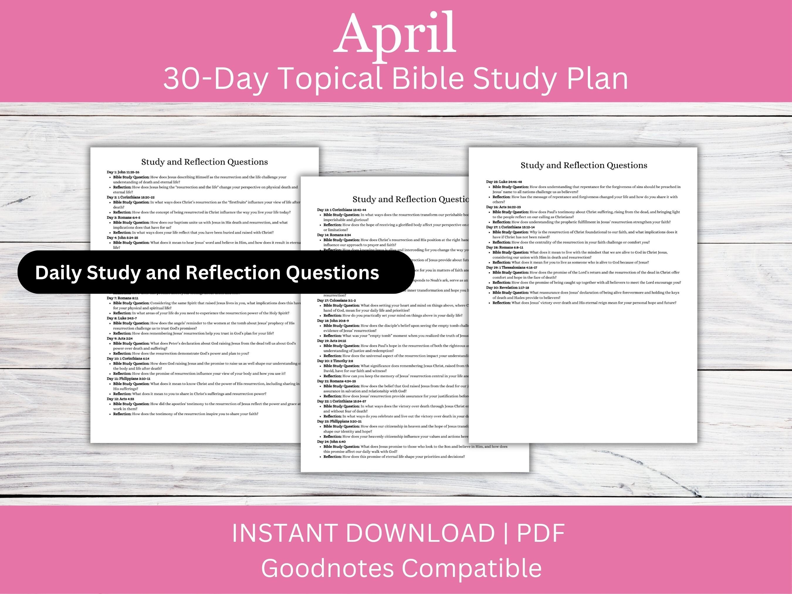 Bible Study Journal Bible Reading Plan Printable Digital Bible Study ...