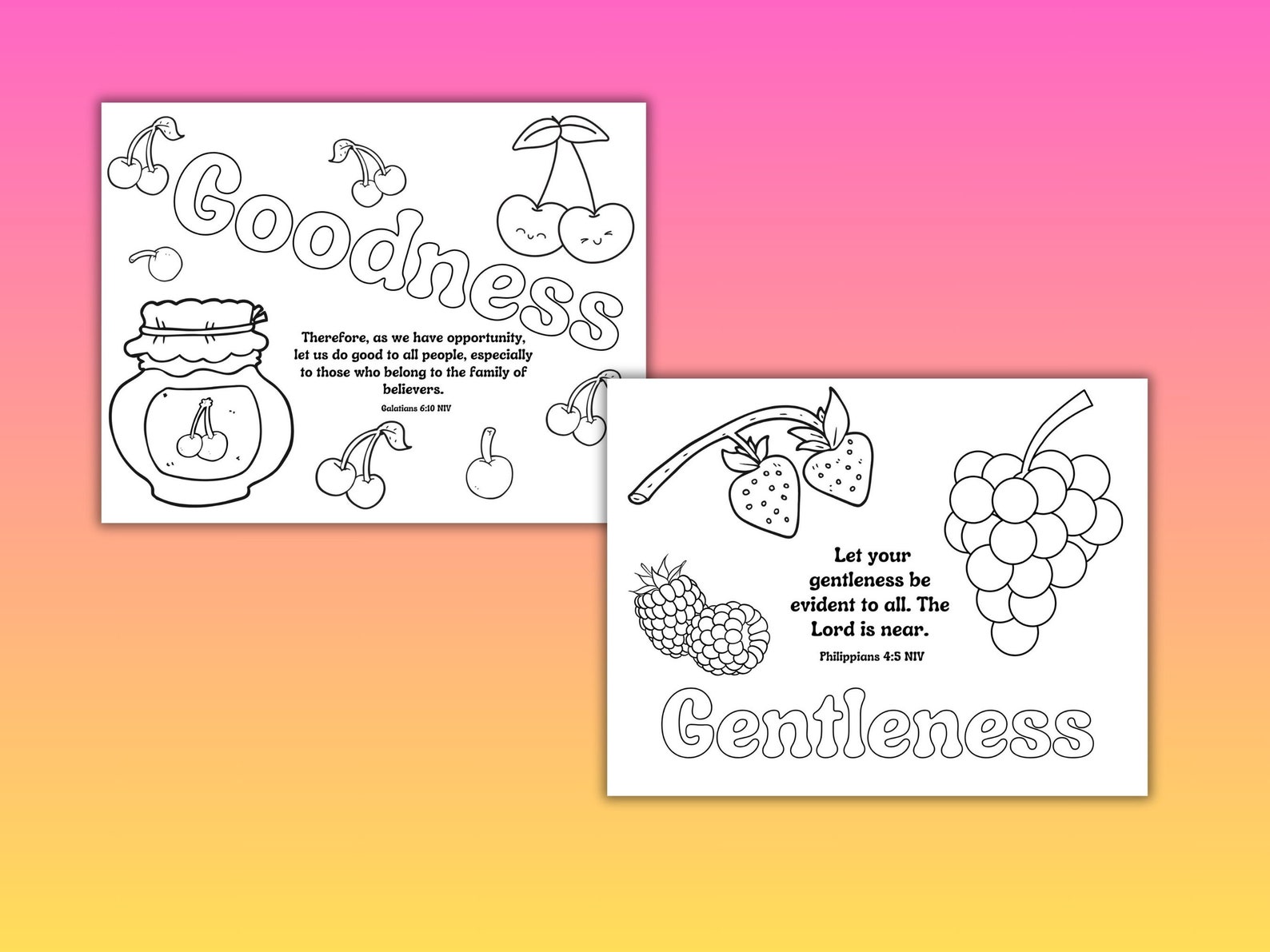 Fruit of the Spirit Coloring Pages | Bible Verse Coloring Pages ...