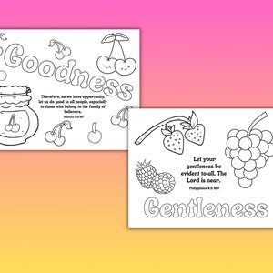 Fruit of the Spirit Coloring Pages | Bible Verse Coloring Pages ...