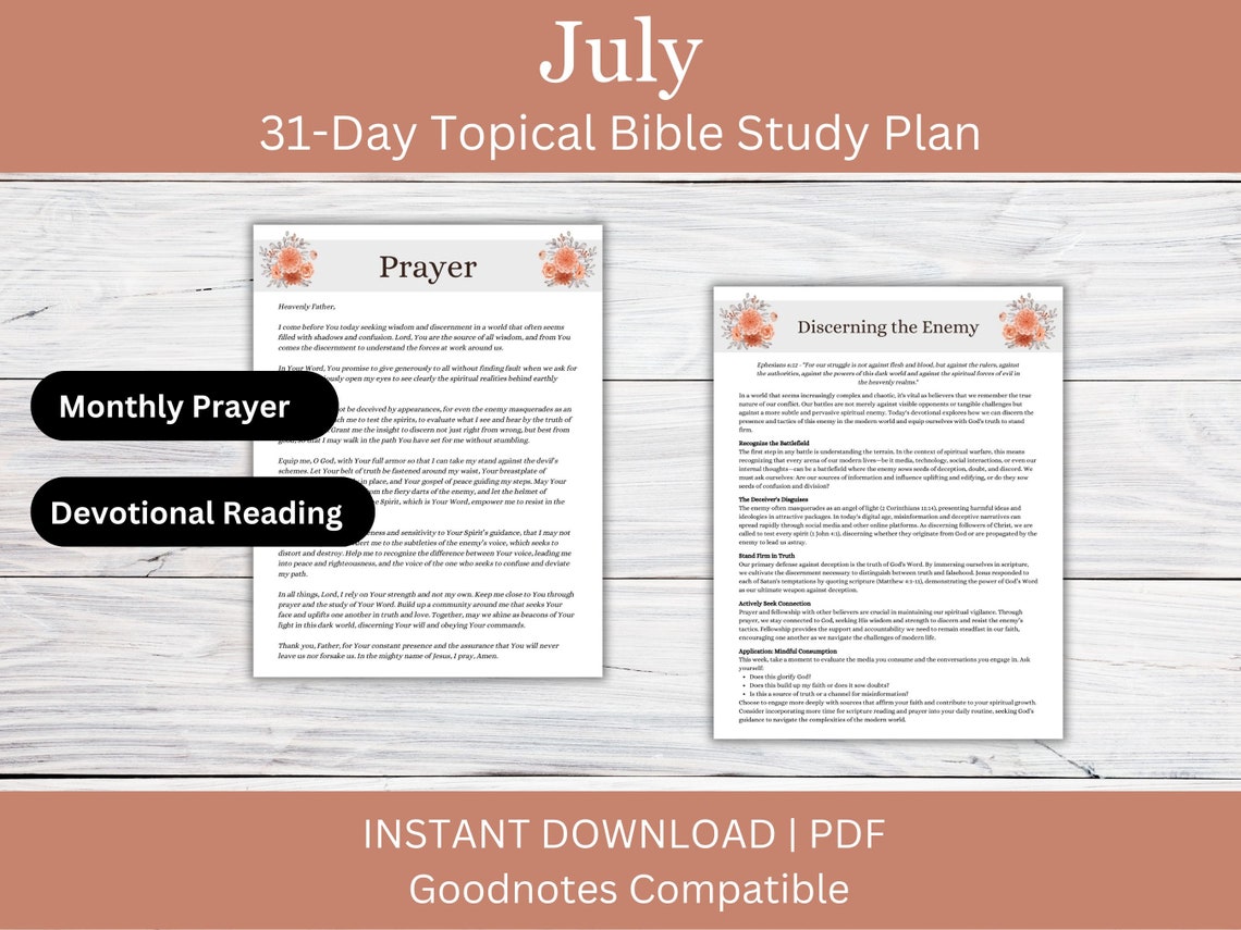 Bible Study Journal | Bible Reading Plan Printable | Digital Bible ...