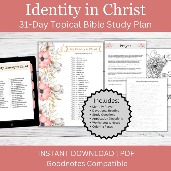 Bible Study Journal Bible Reading Plan Printable Digital Bible Study ...