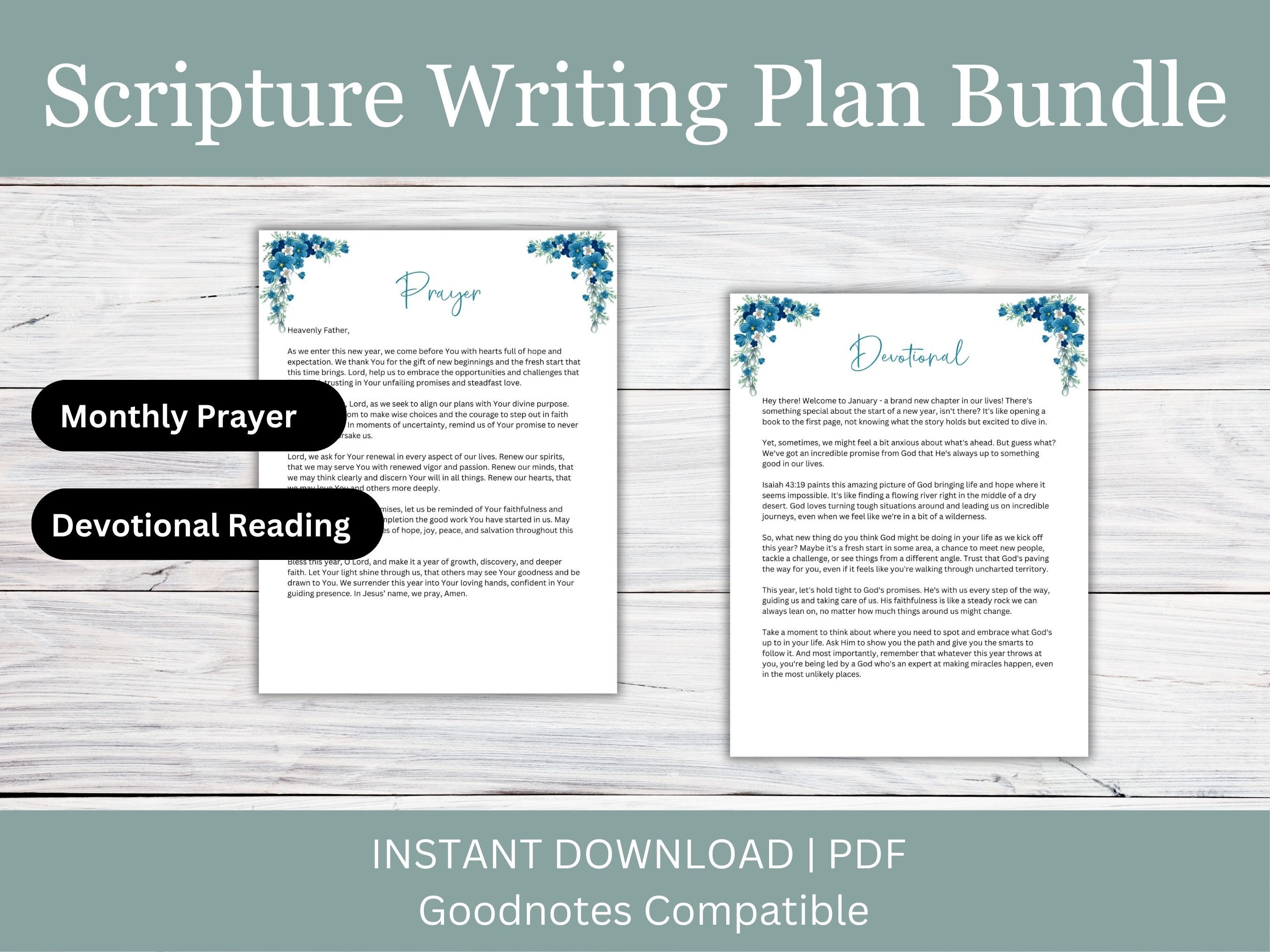 Bible Study Journal | Bible Reading Plan Printable | Scripture Writing ...