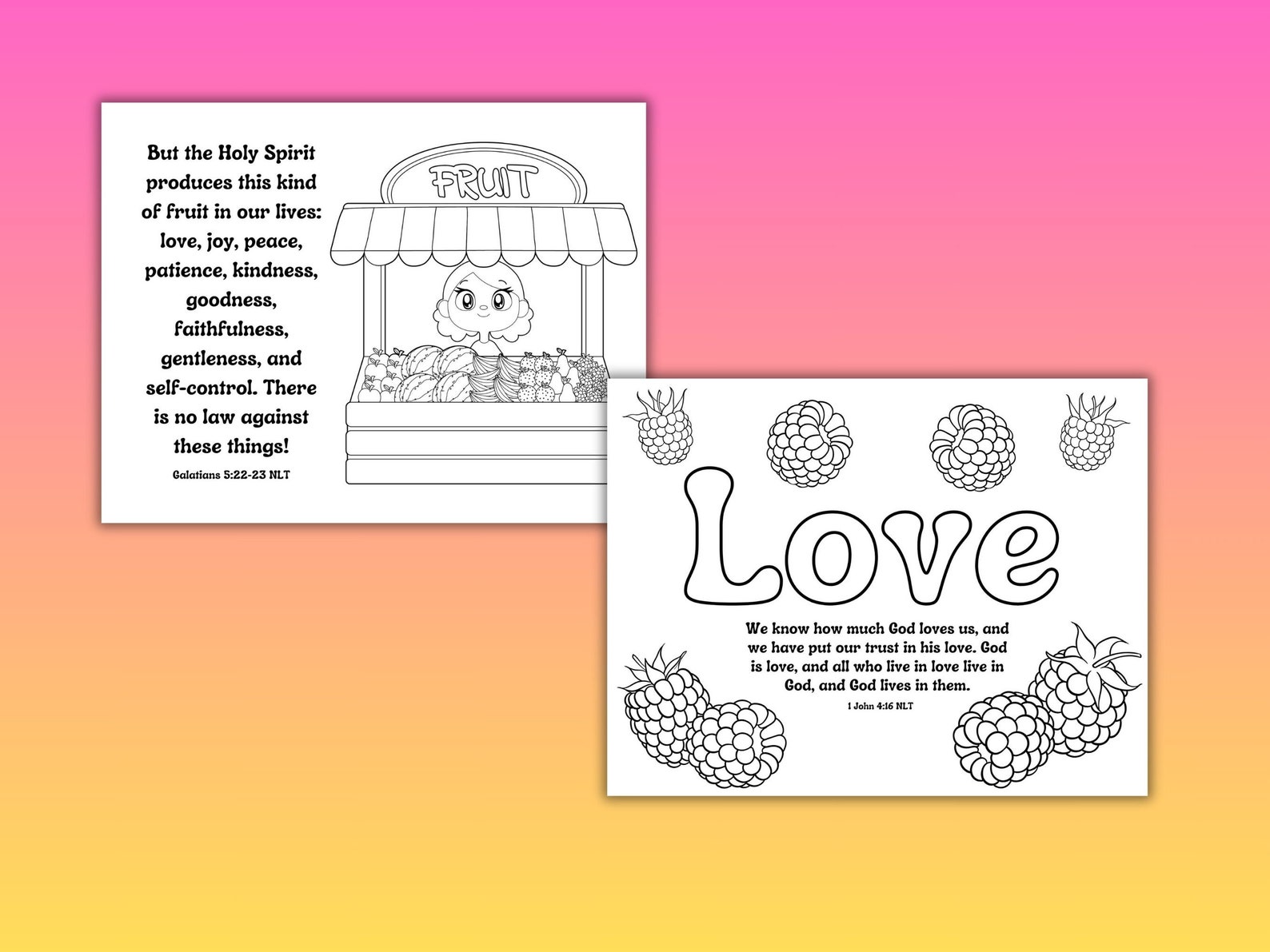 Fruit of the Spirit Coloring Pages | Bible Verse Coloring Pages ...