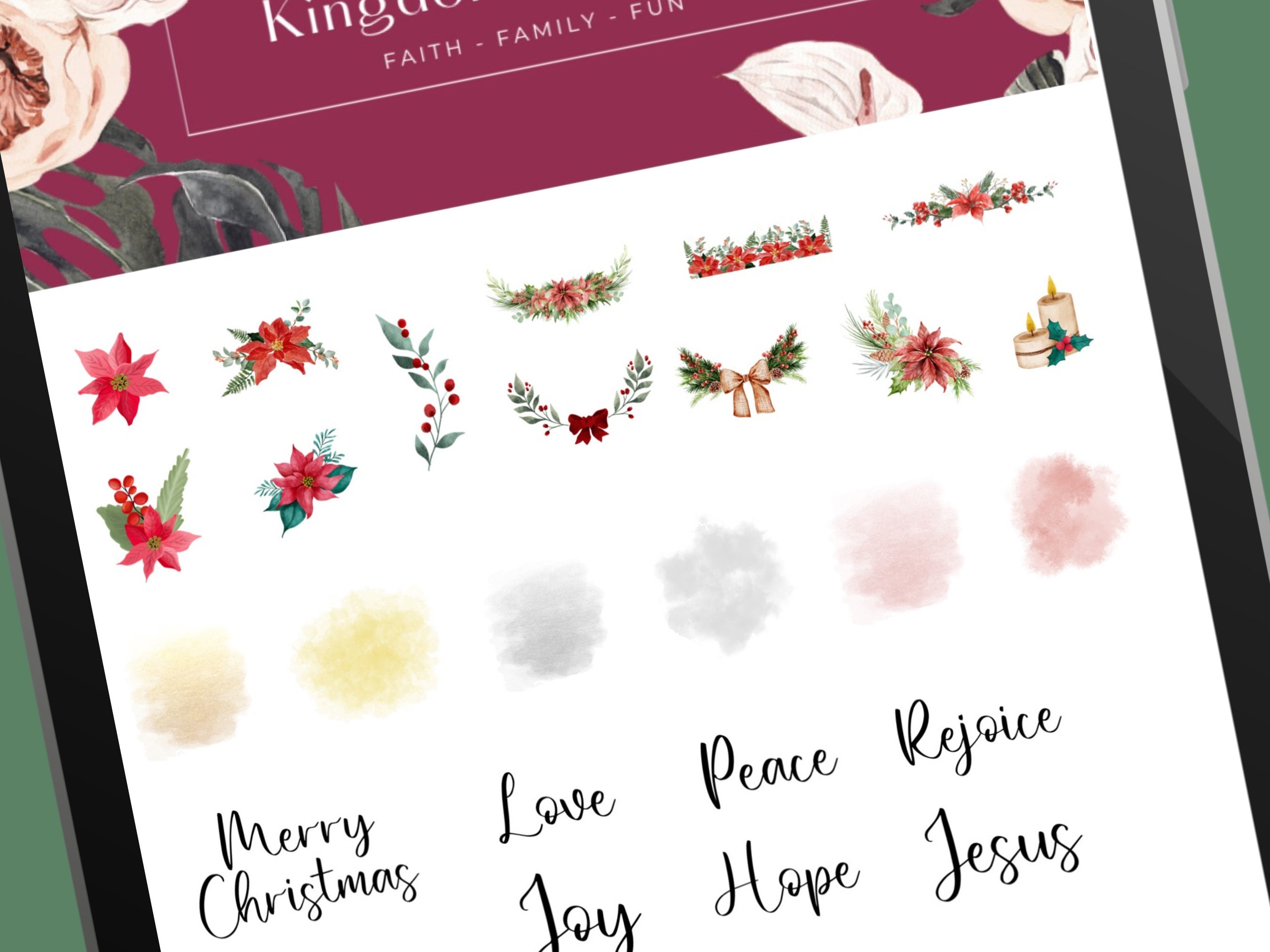 Christmas Verse Goodnotes Stickers Faith Digital Stickers for Goodnotes ...