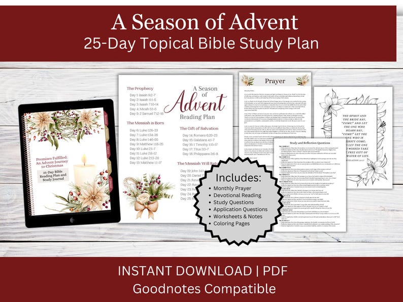 Advent Bible Reading Plan | Christian Digital Journal (PDF, Goodnotes ...