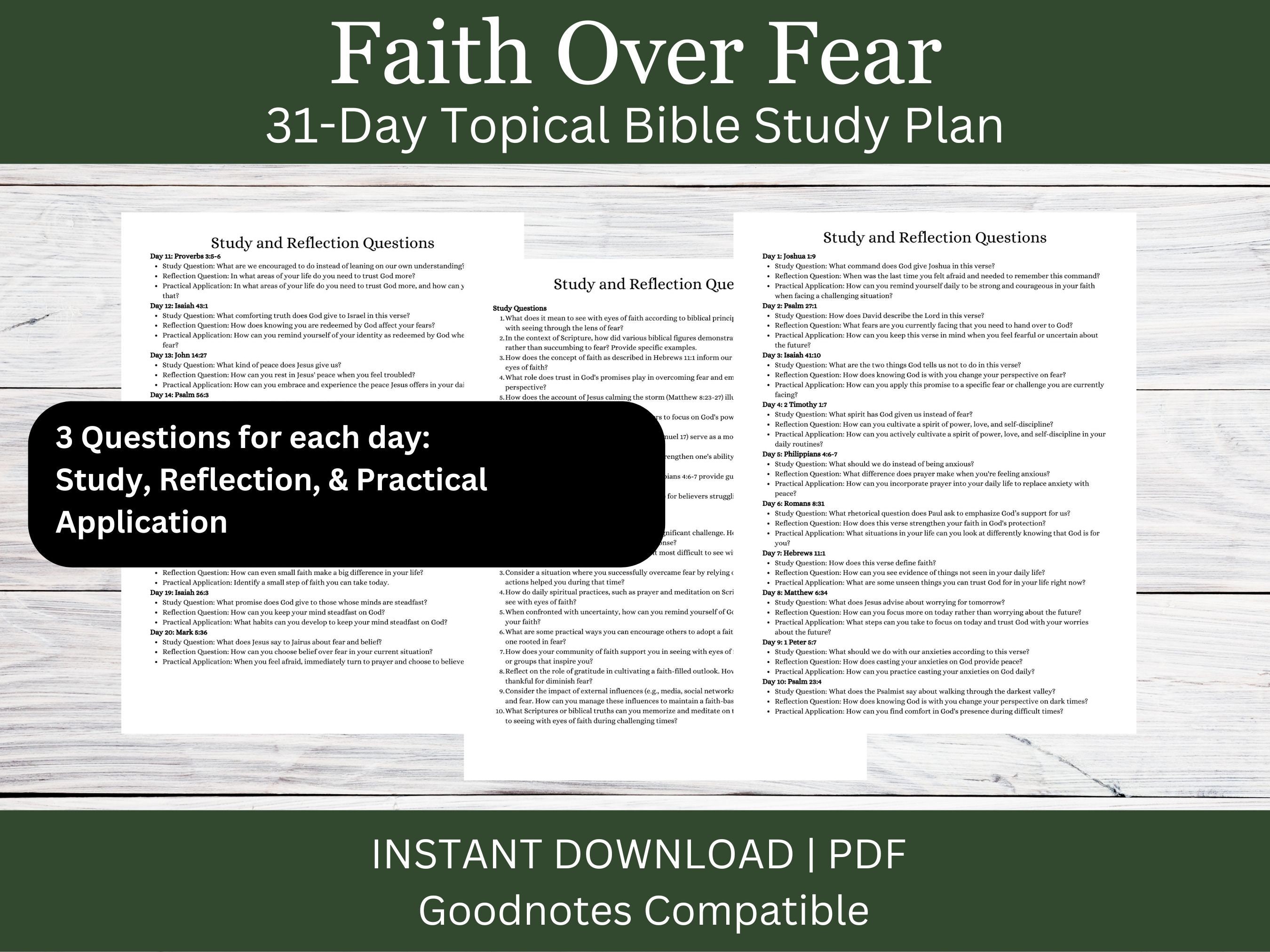 Bible Study Journal Bible Reading Plan Printable Digital Bible