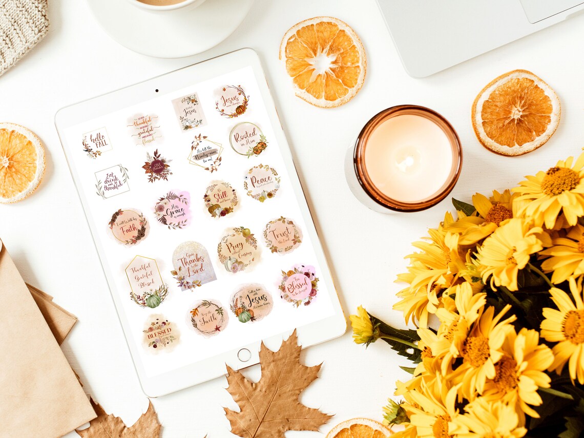 Faith Digital Stickers for Goodnotes | Fall Digital Stickers ...