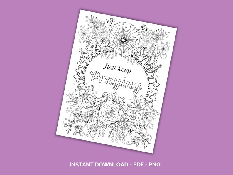 Prayer Scripture Coloring Pages – Printable Adult Coloring Book (PDF ...