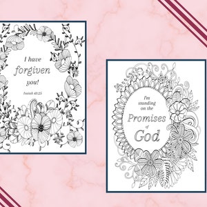 Promises of God Scripture Coloring Pages - Instant Download Printable ...