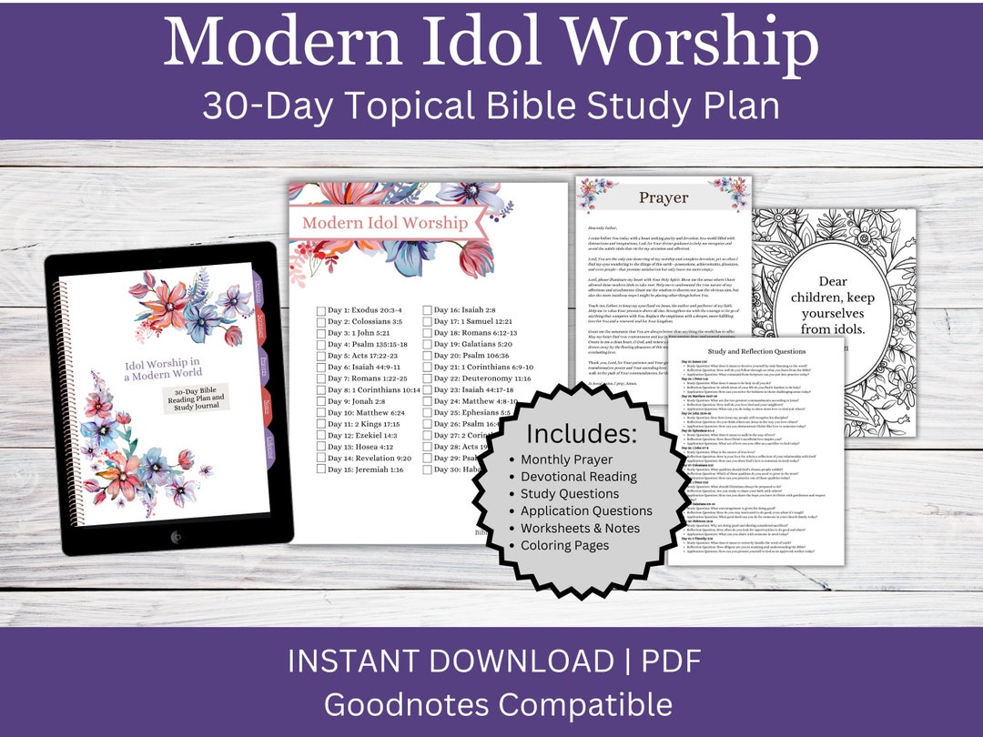 Bible Study Journal Bible Reading Plan Printable Digital Bible Study ...