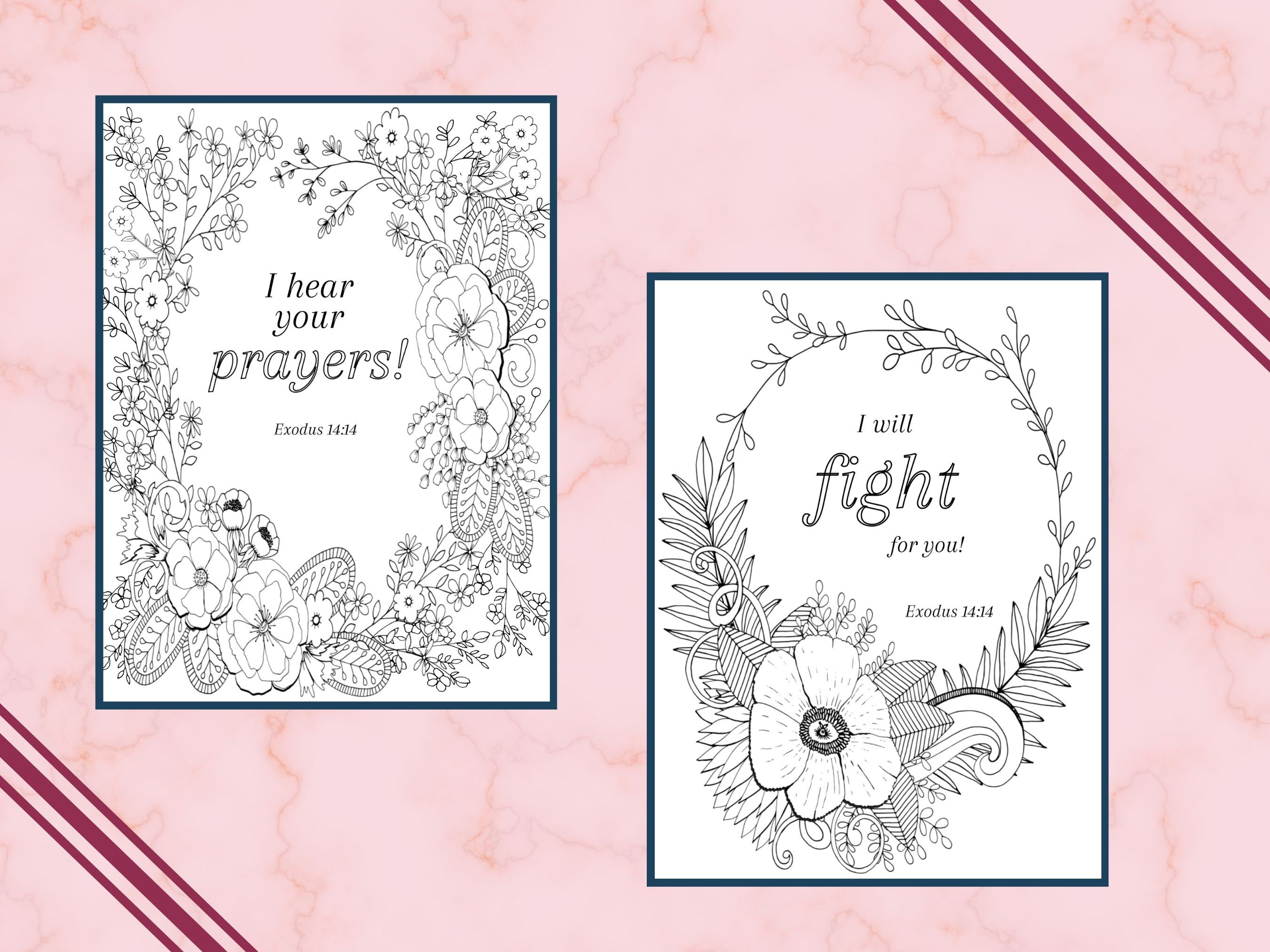 Promises of God Scripture Coloring Pages Instant Download Printable ...