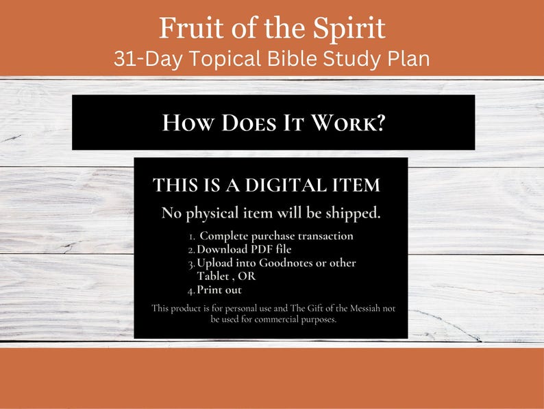 Fruit of the Spirit Bible Study | Christian Digital Planner (PDF) - Etsy