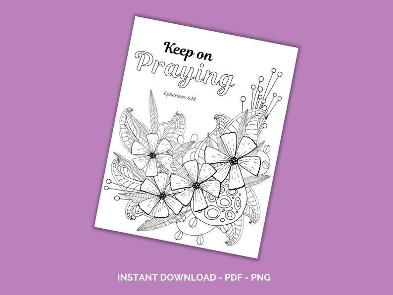 Prayer Scripture Coloring Pages – Printable Adult Coloring Book (PDF ...