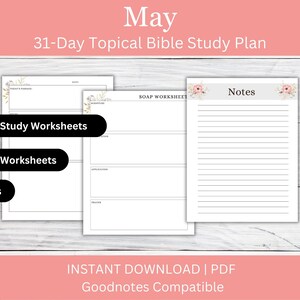 Bible Study Journal Bible Reading Plan Printable Digital Bible Study ...