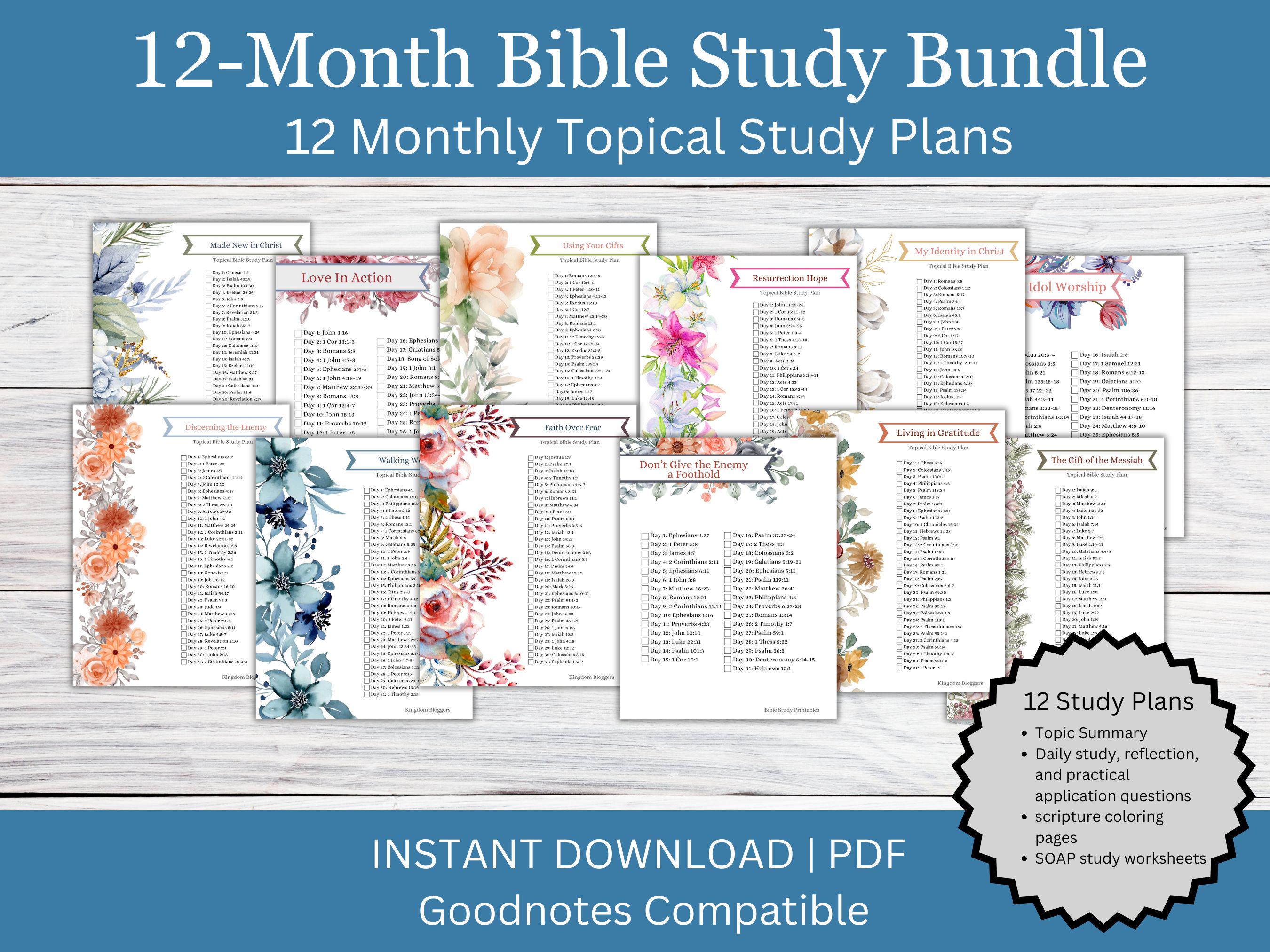 Bible Study Journal | Bible Reading Plan Printable | Scripture Writing ...