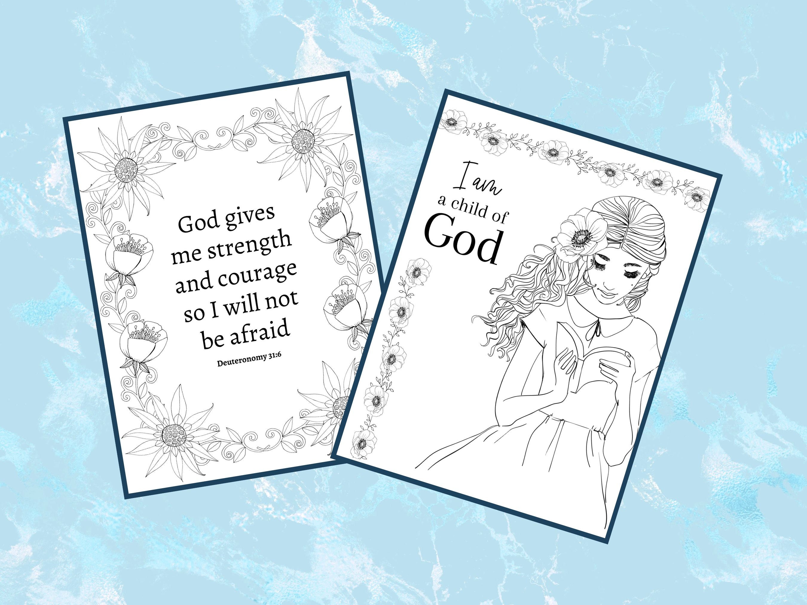 My Identity in Christ Bible Coloring Book - Instant Download Printable ...