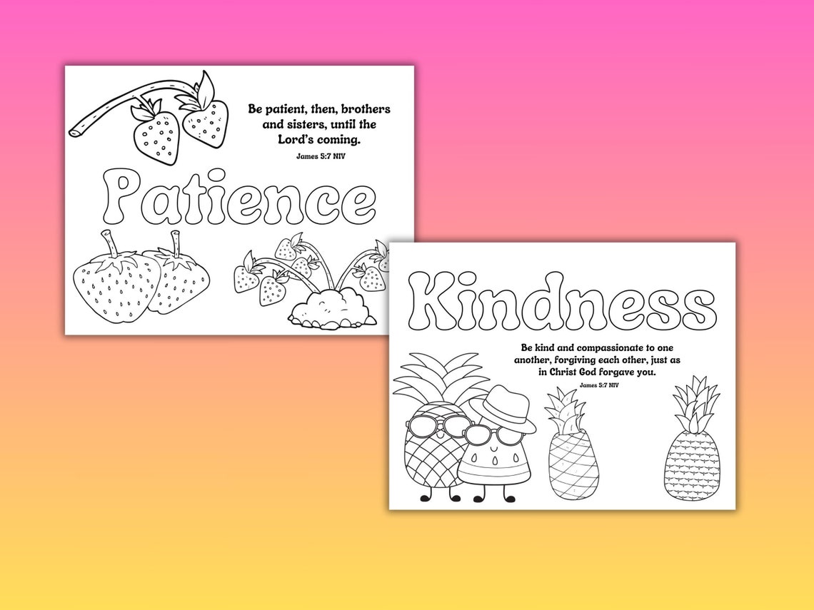 Fruit of the Spirit Coloring Pages | Bible Verse Coloring Pages ...
