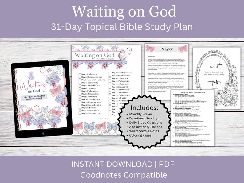Bible Study Journal Bible Reading Plan Printable Christian Digital ...