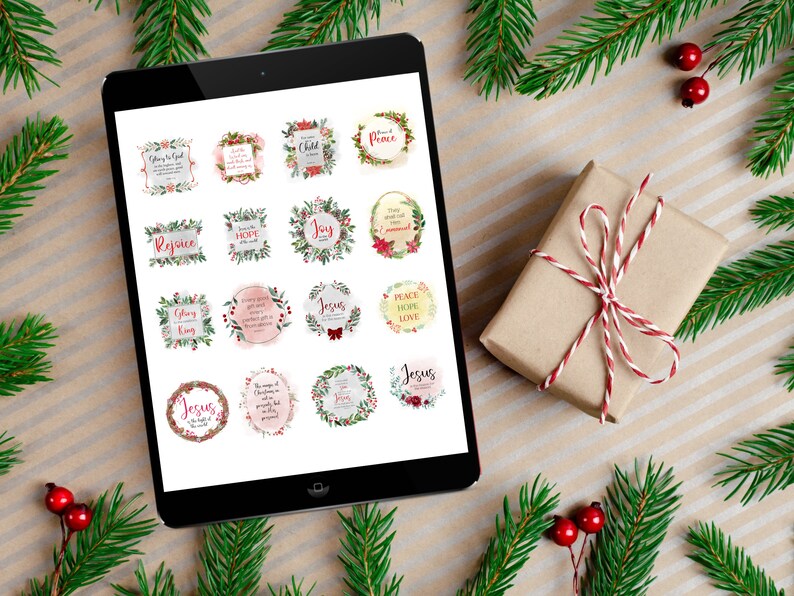 Christmas Verse Goodnotes Stickers | Faith Digital Stickers for ...