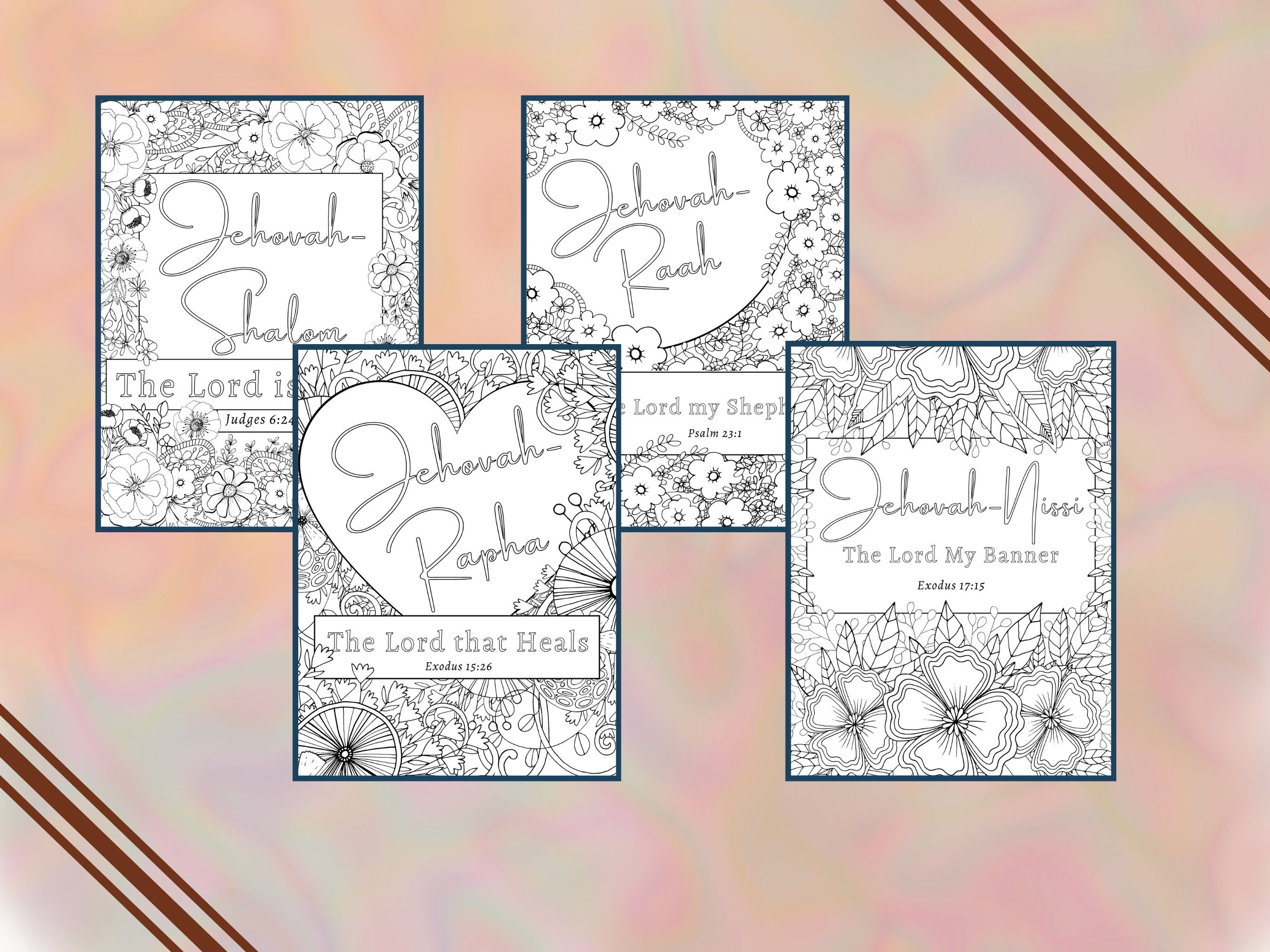 Names of God Printable - Bible Verse Coloring Pages- Scripture Coloring ...