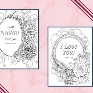 Promises of God Scripture Coloring Pages - Instant Download Printable ...