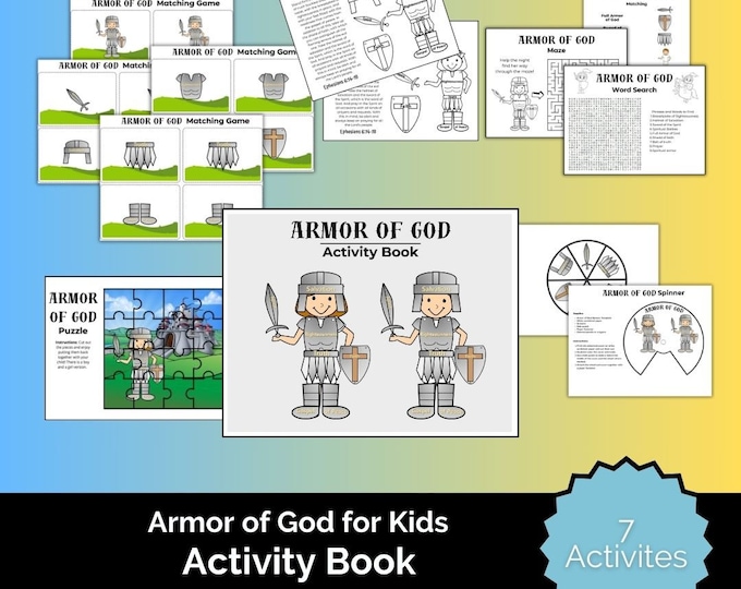 Armor of God Craft, Bible Story Printable, Ephesians 6, Homeschool ...